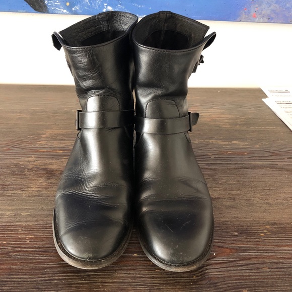 UGG | Shoes | Ugg Black Leather Boots | Poshmark